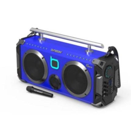Bumpboxx Bluetooth Boombox Flare8 Blue - Retro Boombox with Bluetooth ...