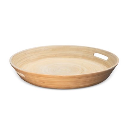LEXA - 16-Inch Bamboo Serving Tray w/Handles - Natural Bamboo | Choose ...